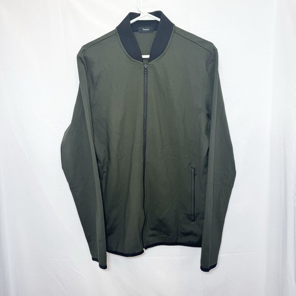 Theory | Shirts | Theory Mens Full Zip Ascent Knit Lightweight Stealth ...